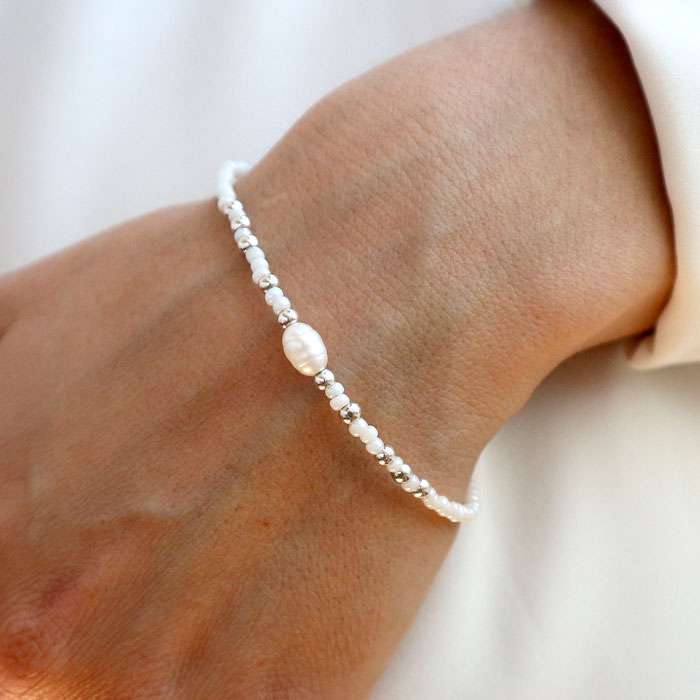 Bracelet Soft en perles de rocaille et perle d'eau douce – O'Seawell